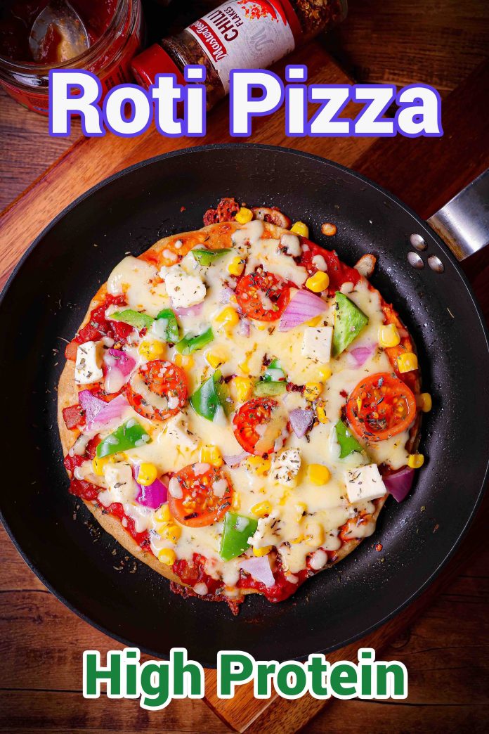 Roti Pizza Recipe | Pizza Roti with Leftover Chapati